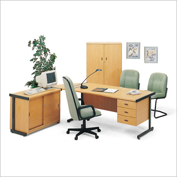 ST-5000 desk, link, credenza & fixed ped