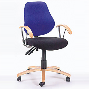 ST-T500 typist chair - wbone wooden arms & base